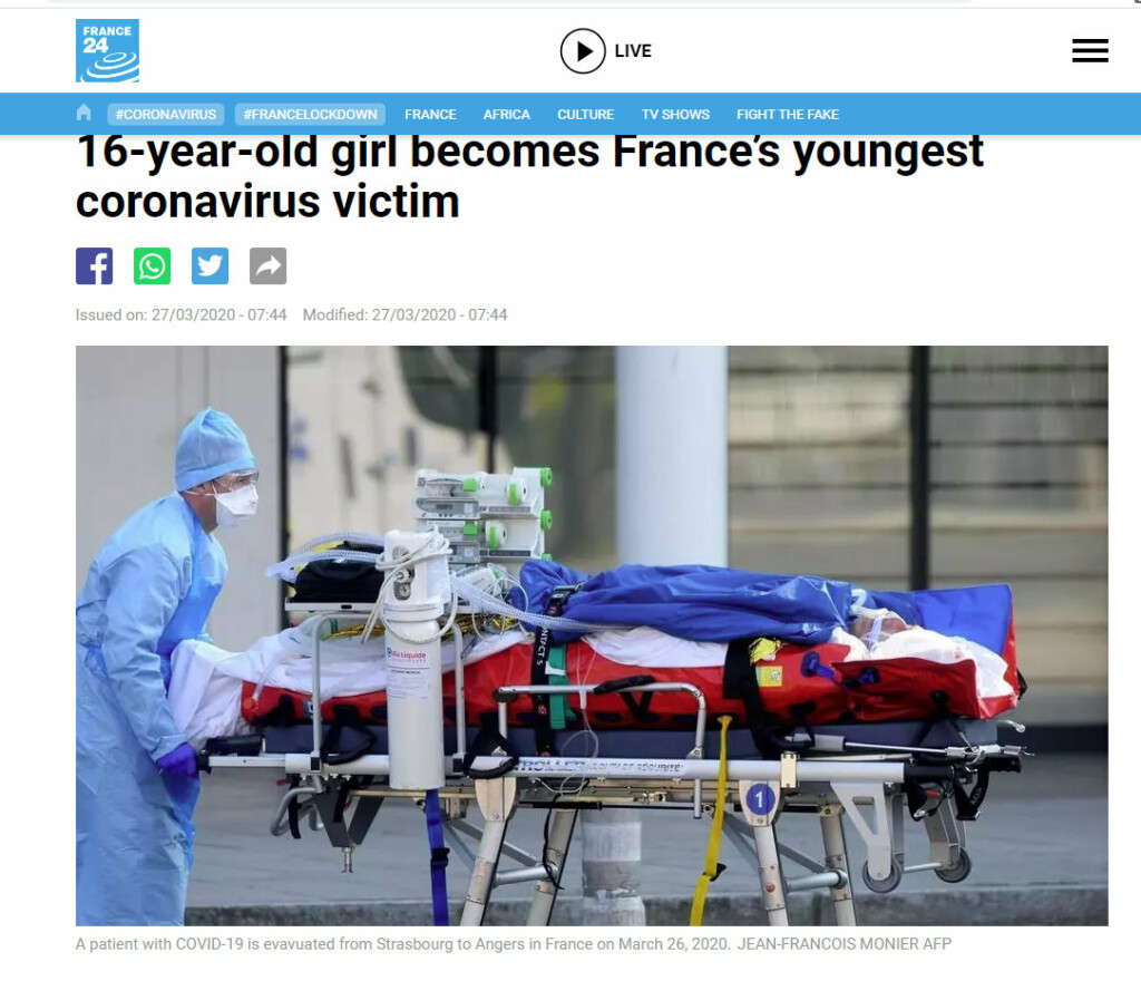 O adolescenta de 16 ani din Franta, fara antecedente medicale, s-a ...