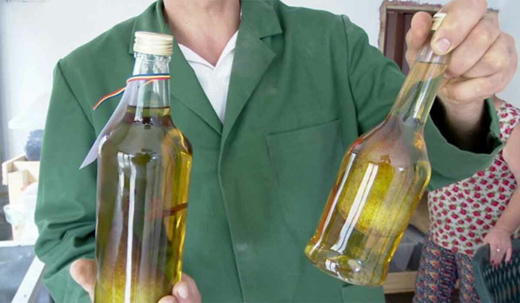 Cum se baga para in sticla cu palinca. Un buzoian a explicat secretul ...
